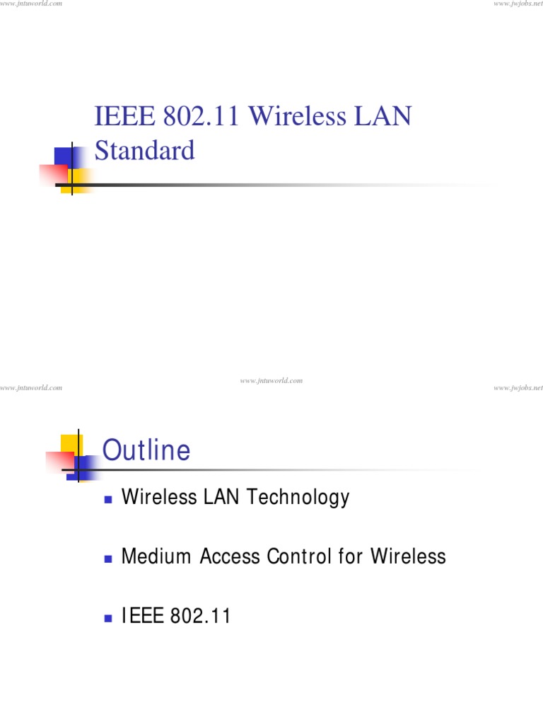 Wcnppt Unit 5 Jwfiles Pdf Wireless Lan Computer Network