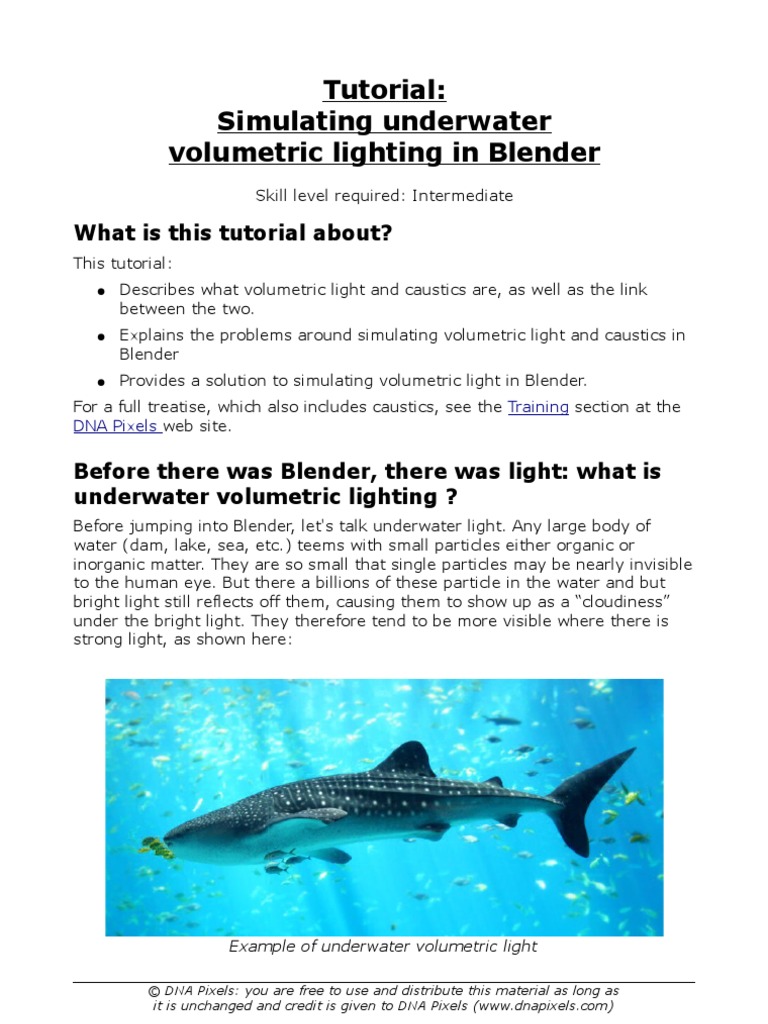 Underwater Caustics and Volumetric Light | PDF | Light | Rendering ...