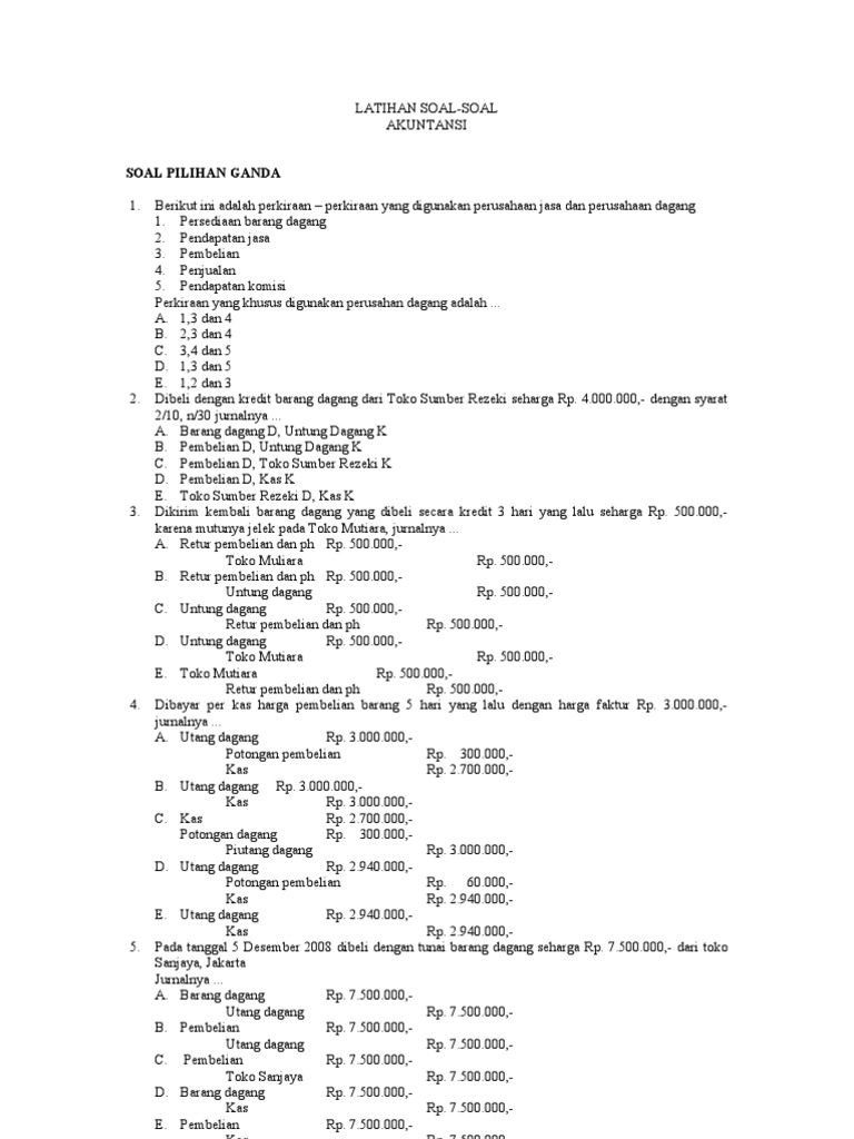 Latihan Soal2 | PDF | Griya & Taman