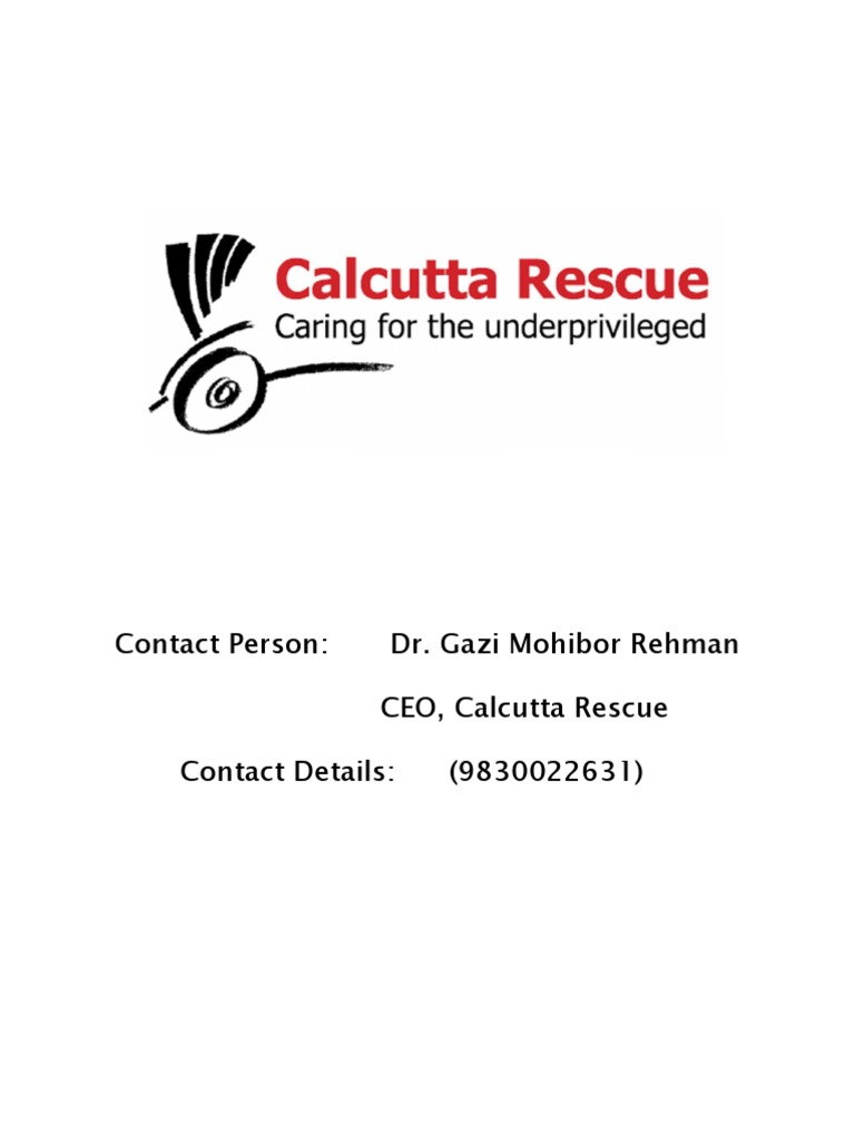 Calcutta Rescue Report NGO | PDF | Kolkata | Tuberculosis