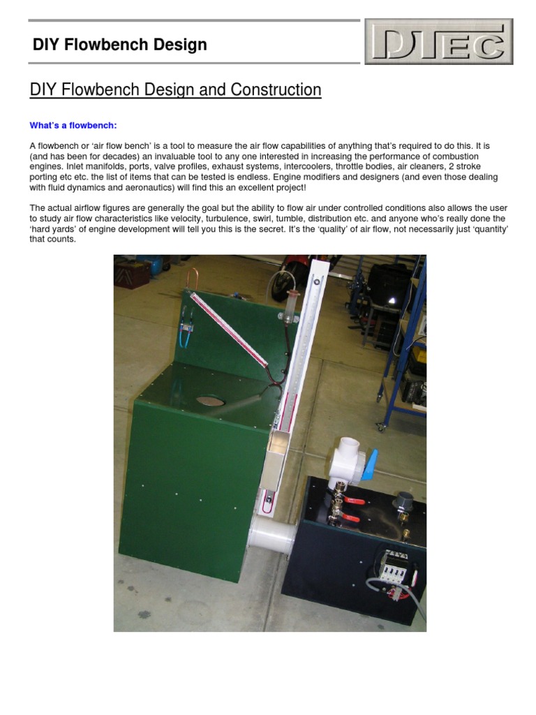 DIY Flowbench Design | PDF | Pressure Measurement | Calibration