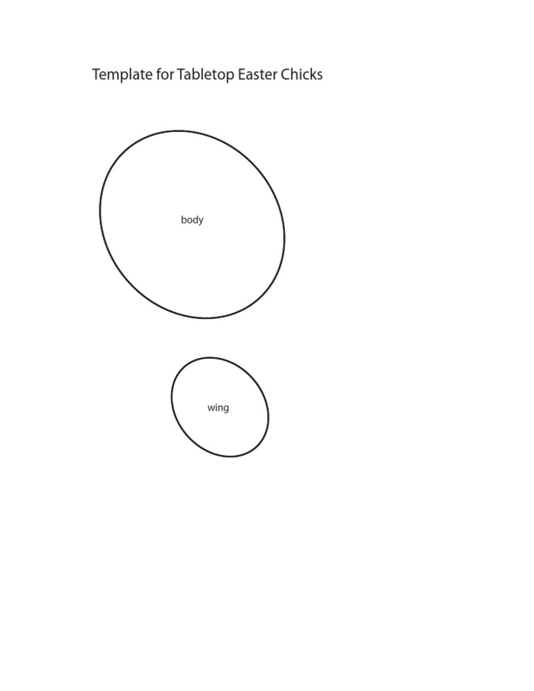 Tabletop Easter Chicks Template | PDF