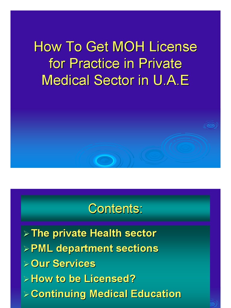 MOH License Guide for UAE Practitioners | PDF | Physical Examination ...