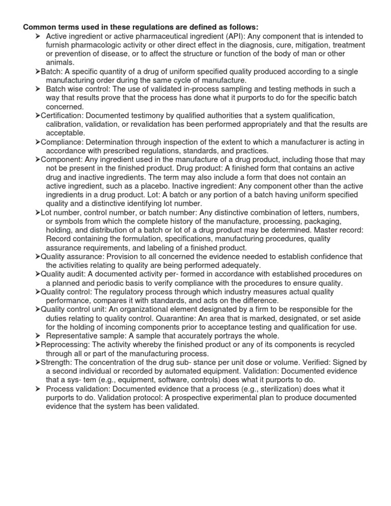 Common Terms Used in These Regulations Are Defined As Follows ...