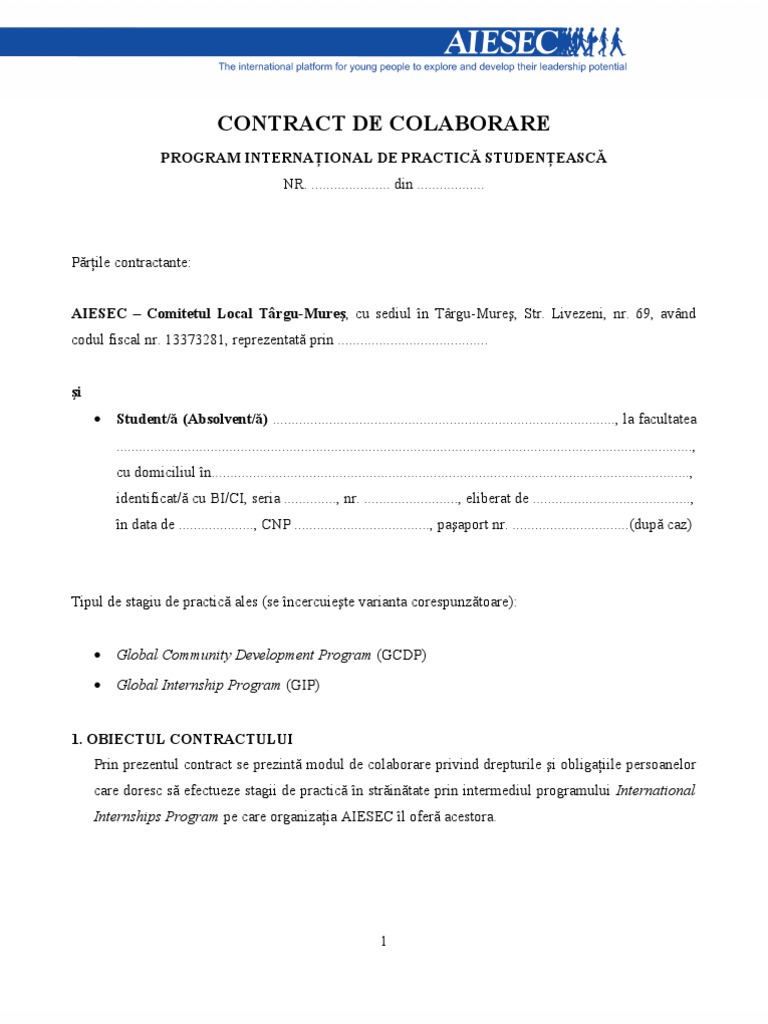 Contract de Colaborare Mail | PDF
