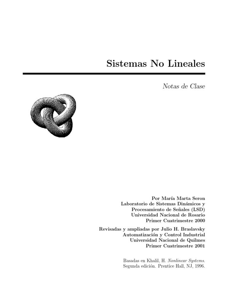 Introducción a Sistemas No Lineales | PDF | Valores propios y vectores ...