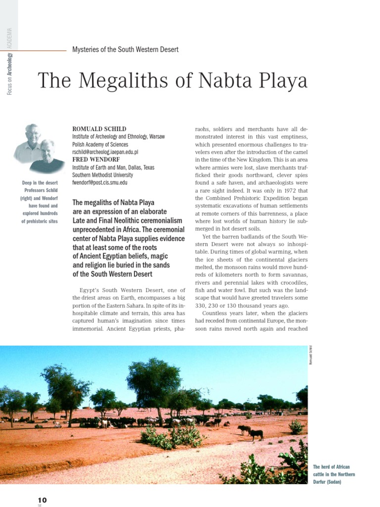 The Megaliths of Nabta Playa | PDF | Desert | Sahara