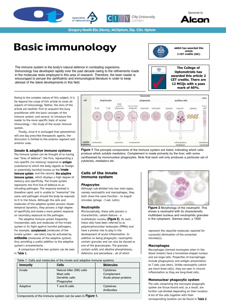 Basic Concepts of Immunology | PDF | Self-Improvement
