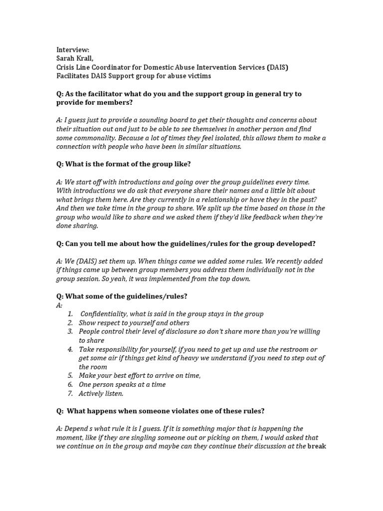 Interview Transcript | PDF | Confidentiality | Psychology