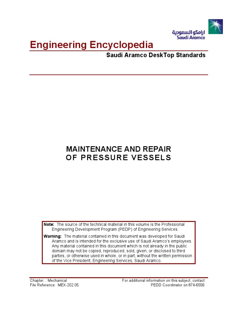 Maintenanc and Repair of Pressure Vessels | PDF | Corrosion | Building ...