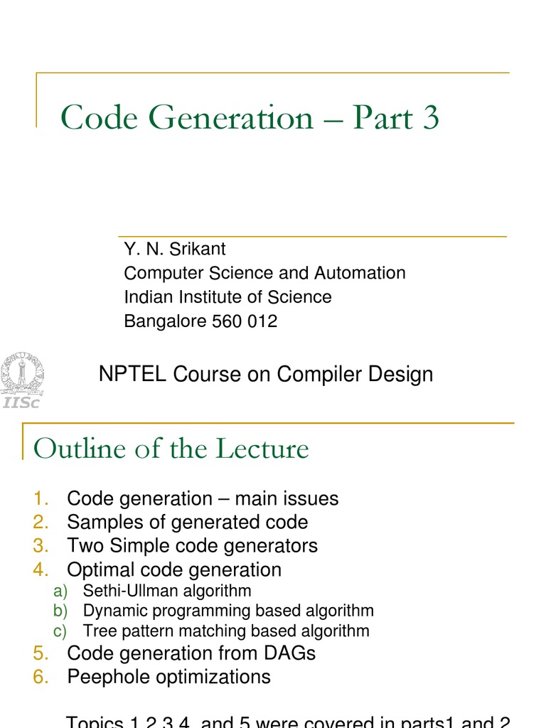 Code Gen Part 3 | PDF | Program Optimization | Instruction Set