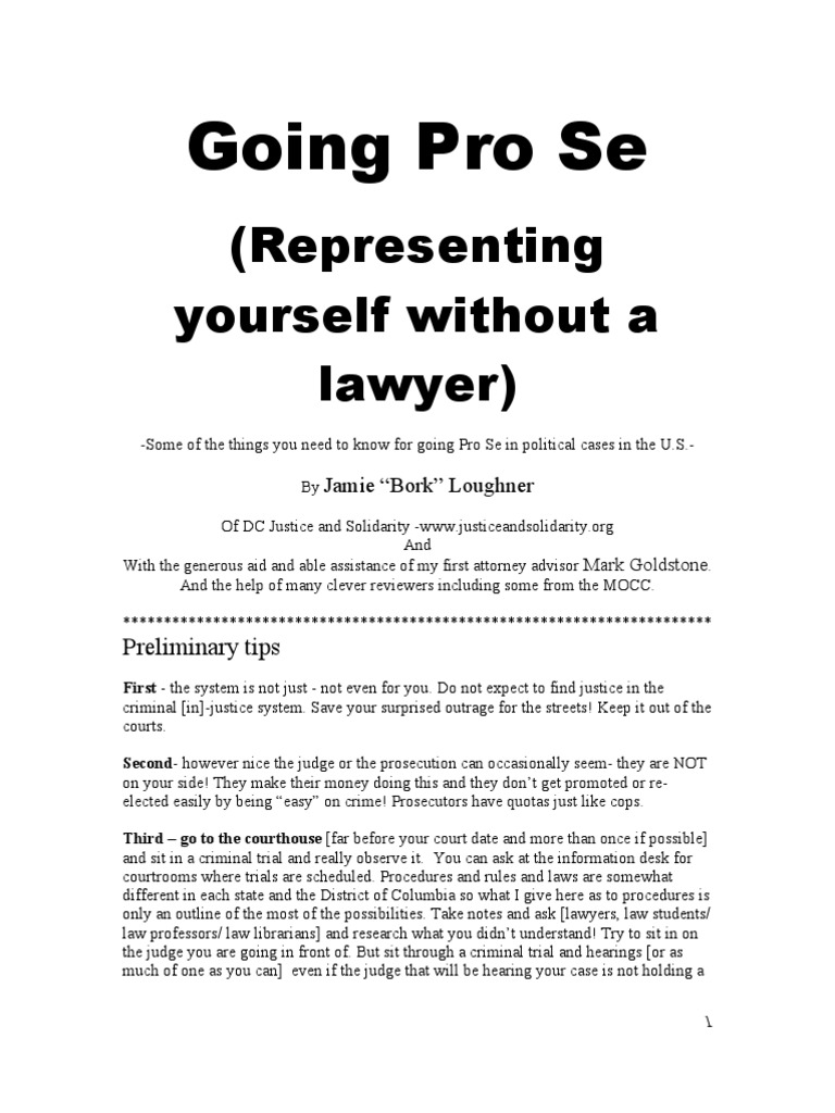 Pro Se Guide for Political Cases | PDF | Plea Bargain | Plea