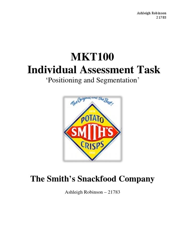 Smith's Snackfood Market Segmentation Analysis | PDF | Potato Chip ...