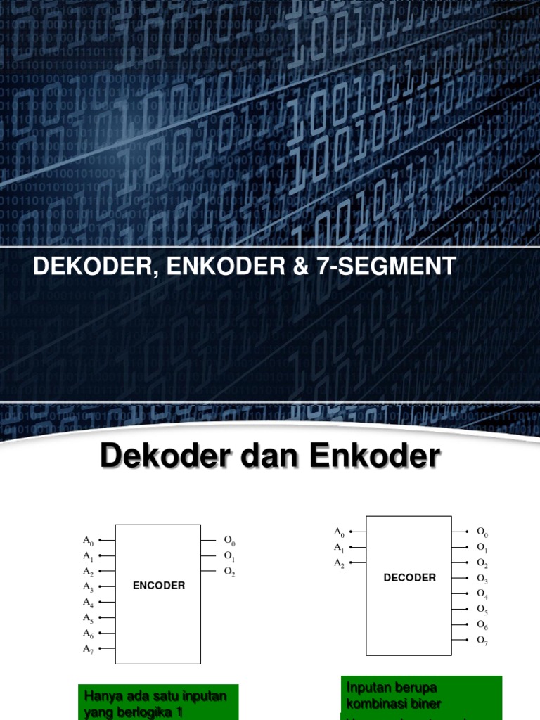 Dekoder & Enkoder | PDF | Metode & Bahan Ajar | Komputer