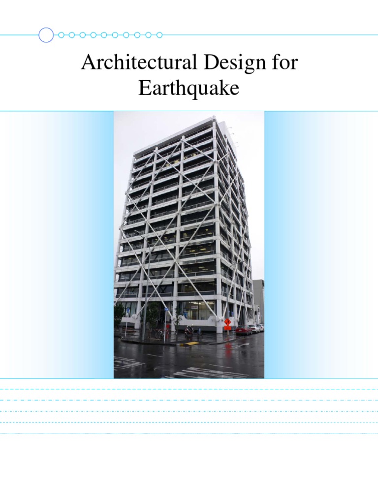 Architectural Design For Earthquake | PDF | Wall | Earthquakes