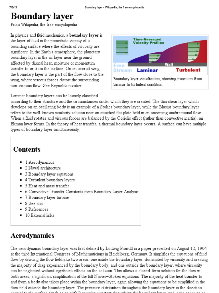 Boundary Layer | PDF | Boundary Layer | Fluid Dynamics