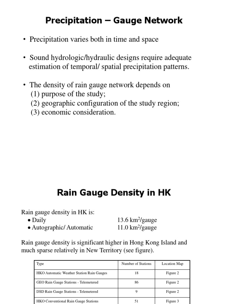 Presentation - Precipitation - Rain Guage Network | PDF | Rain ...
