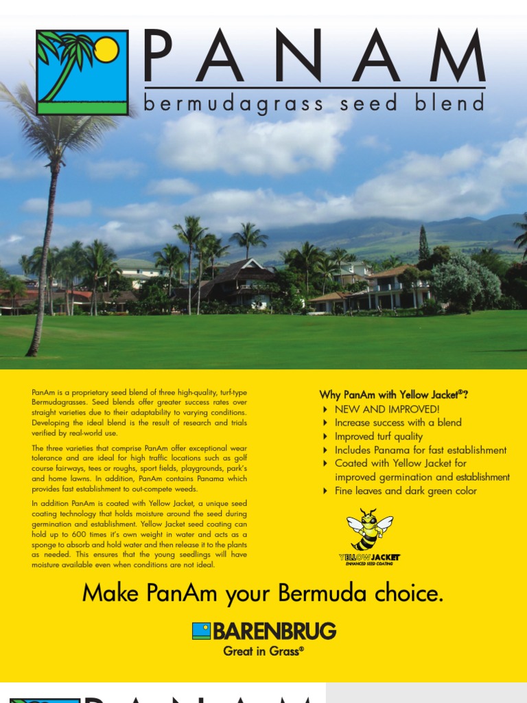 Panam: Bermudagrass Seed Blend | PDF | Mower | Lawn