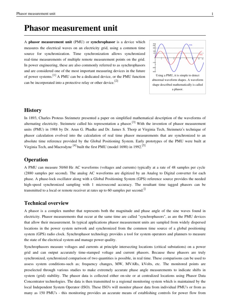 Phasor Measurement Unit PDF | PDF | Power Engineering | Electronics