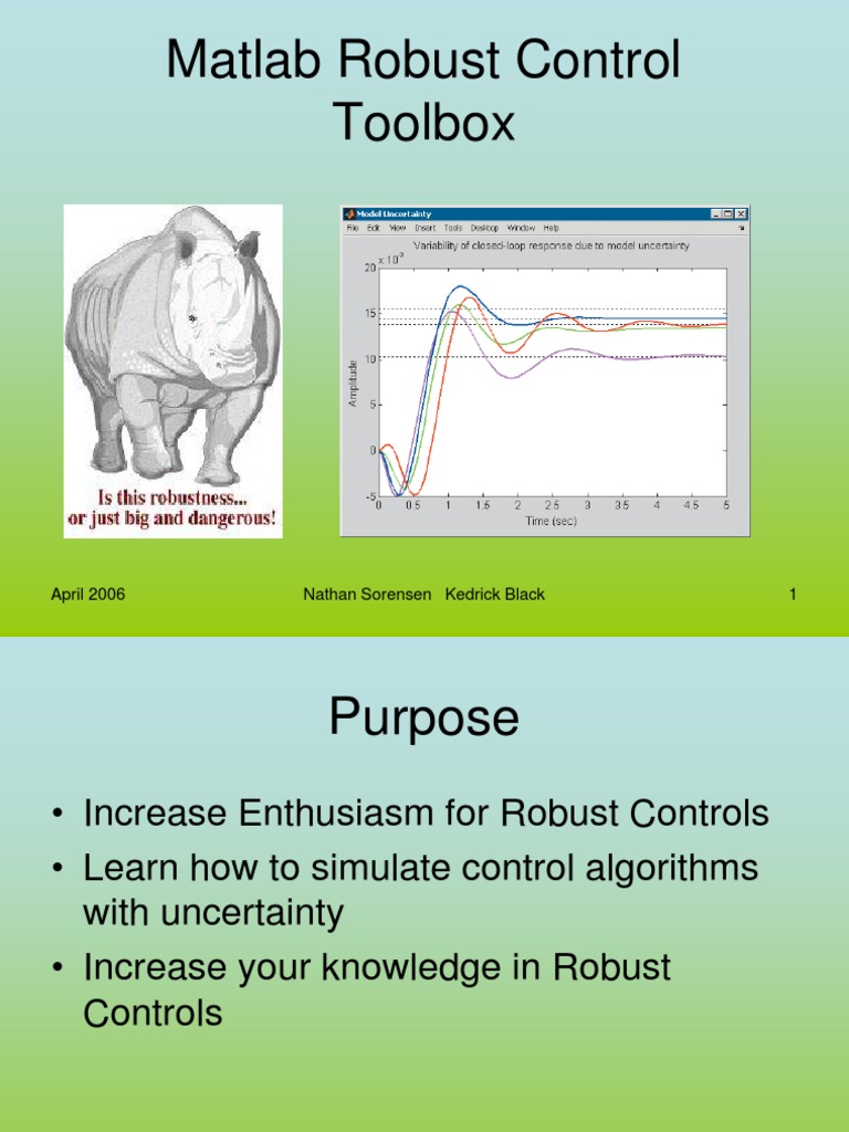Matlab Robust Control Toolbox Guide | PDF | Control Theory | Matrix ...