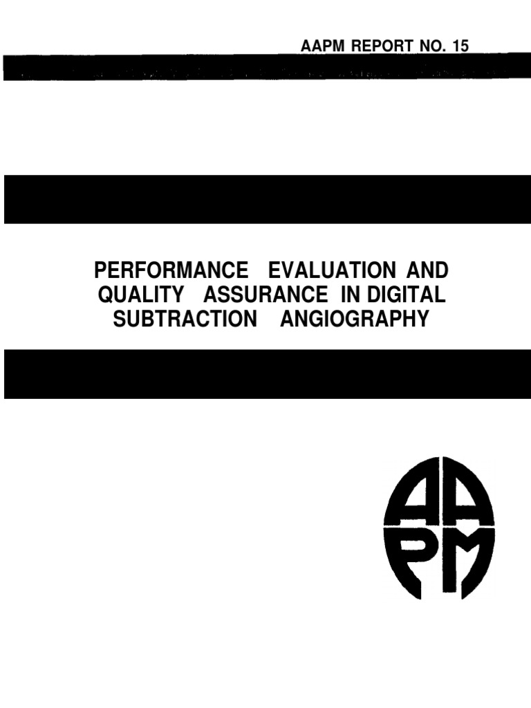 Aapm Report No. 1 5performance Evaluation and | PDF