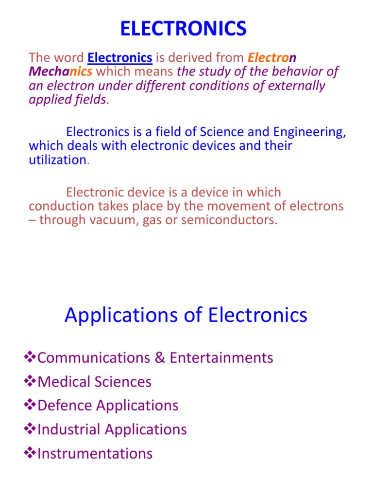 1 Introduction To Electronics | PDF | Electrical Resistivity And ...