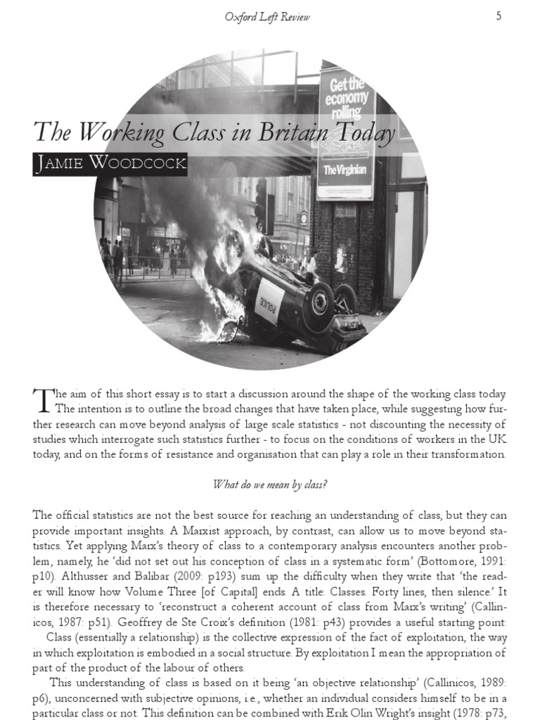 Jamie Woodcock: The Working Class in Britain Today | PDF | Marxism ...