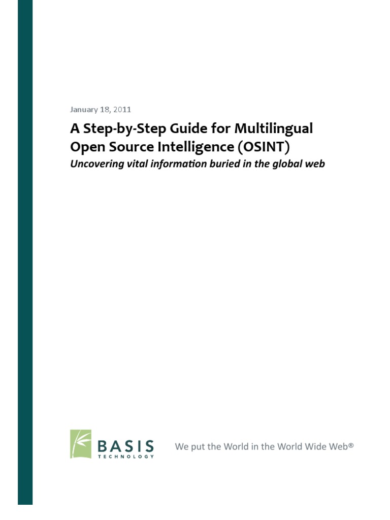 A step by step guide for multilingual OSINT.pdf | Computing | Technology