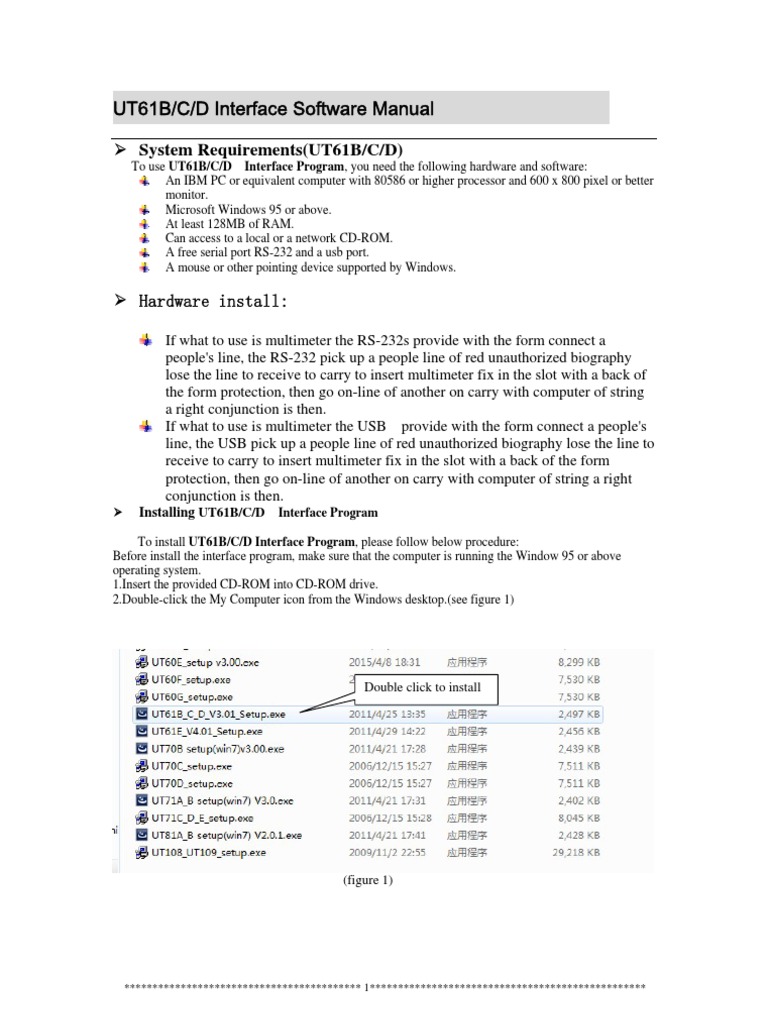 UT61B - C - D Computer Interface Software | Download Free PDF ...
