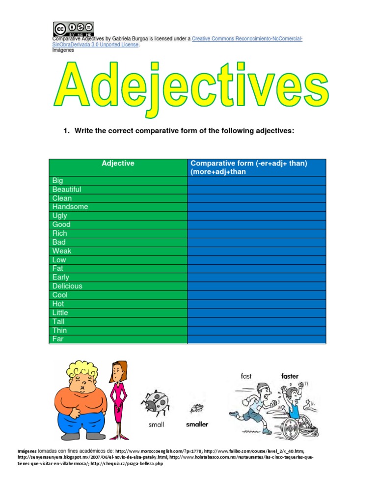 Comparative Adjectives | PDF