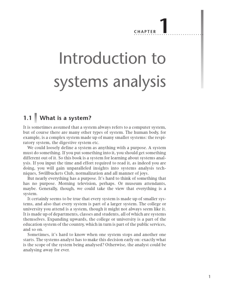 Introduction To Systems Analysis: 1.1 What Is A System? | PDF ...