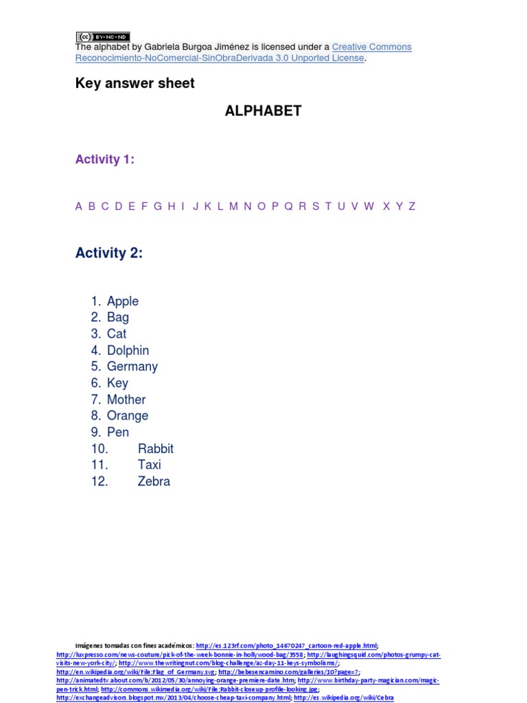 Alphabet Learning Activities | PDF