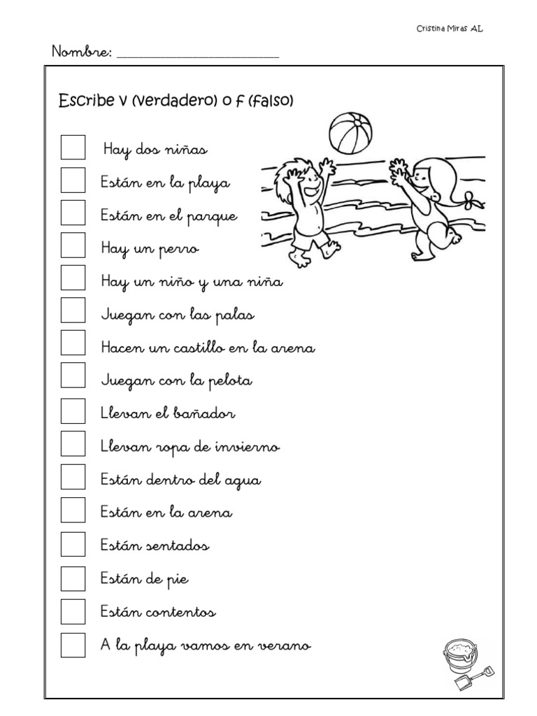 Oraciones y Descripciones de la Playa | PDF