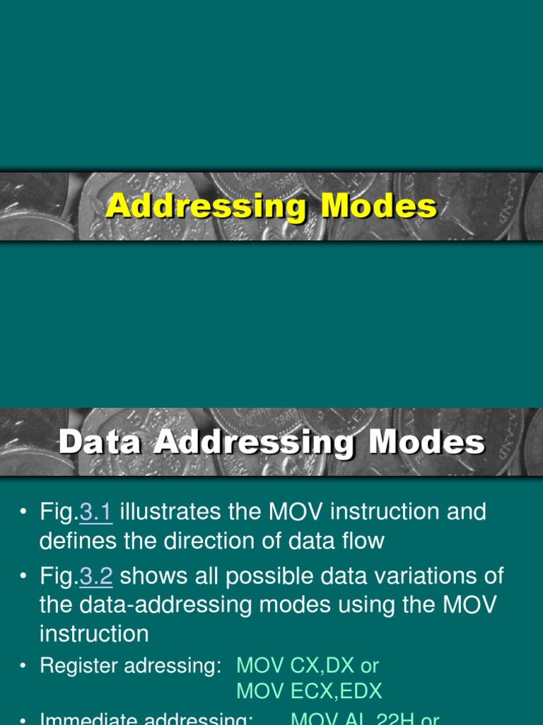 Addressing Modes Of 8086 Instruction Set Array Data Structure 
