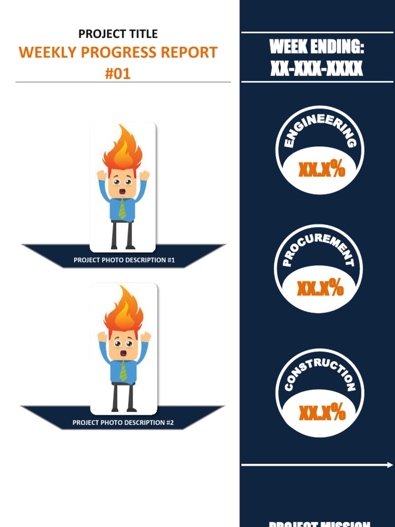 Weekly Progress Report Template | PDF | Engineering | Economic Sectors