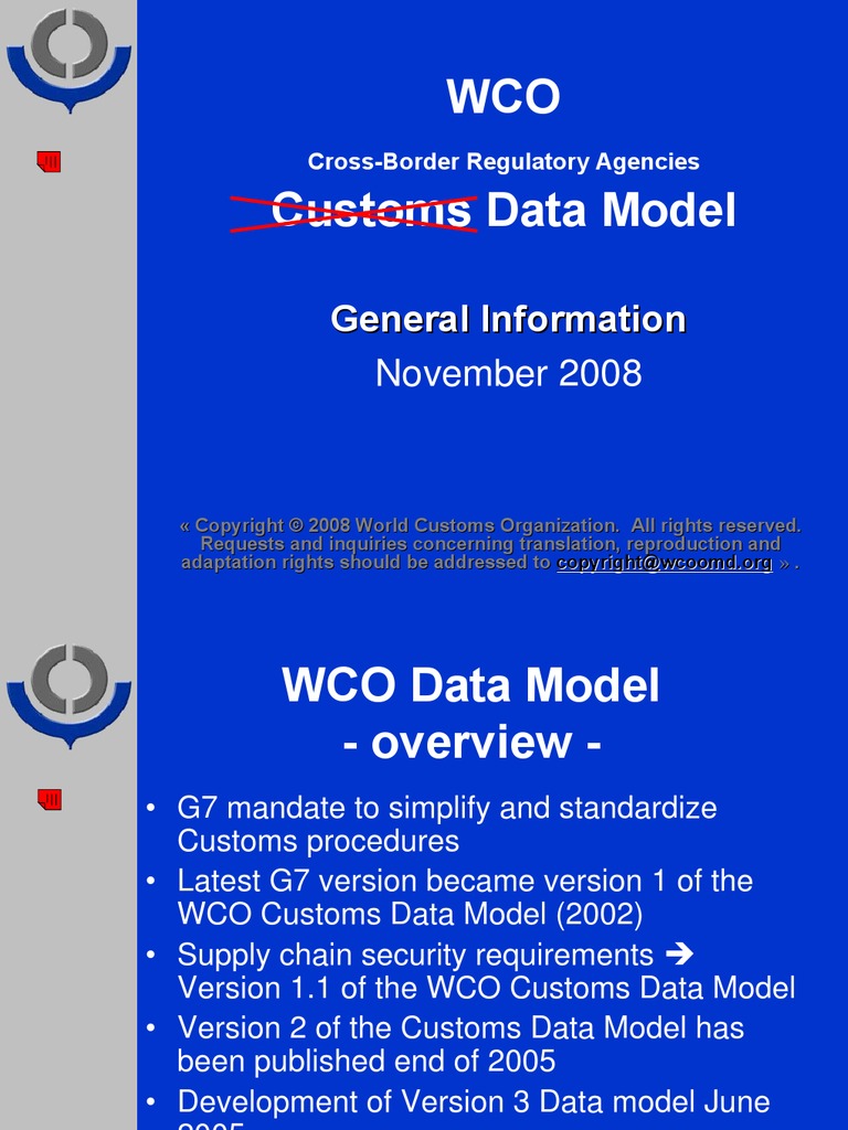 WCO_Data Model.pdf | Data Model | Unified Modeling Language