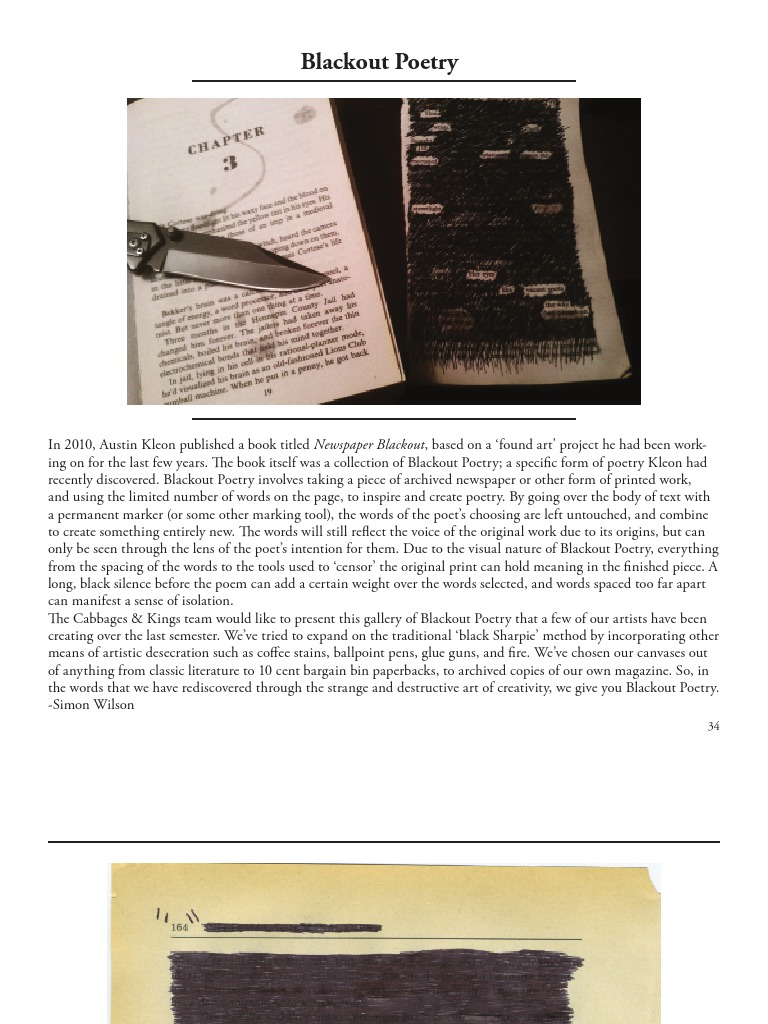 Blackout Poetry | PDF | Poetry | Books