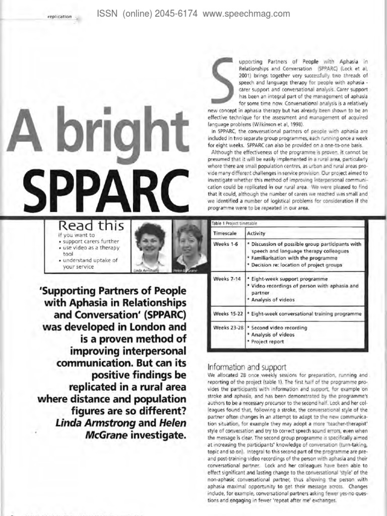 A Bright SPPARC. | PDF | Aphasia | Clinical Medicine
