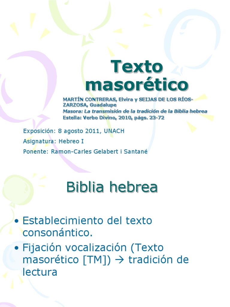 02 Texto Masorético | PDF | Septuaginta | Textos Judios