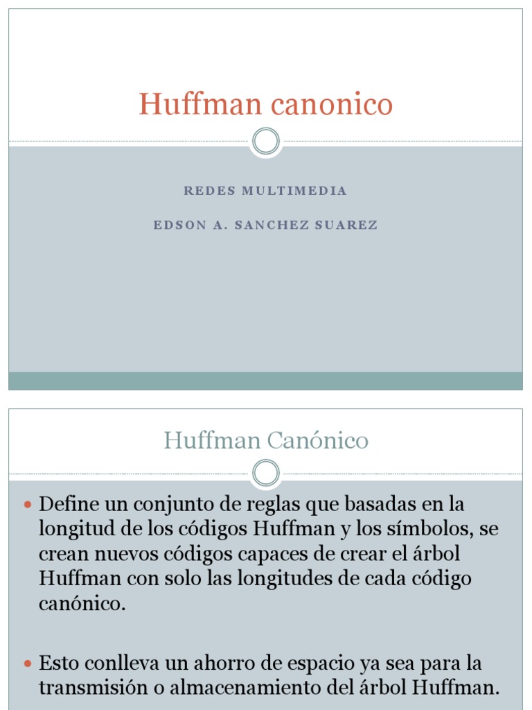 Códigos Huffman Canónicos y Compresión | PDF | Programación de ...