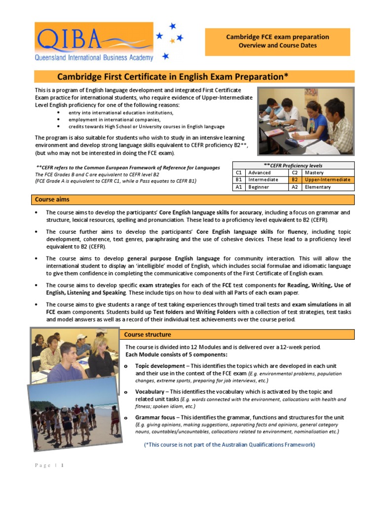 Cambridge FCE exam prep overview | PDF | Applied Linguistics | Test ...