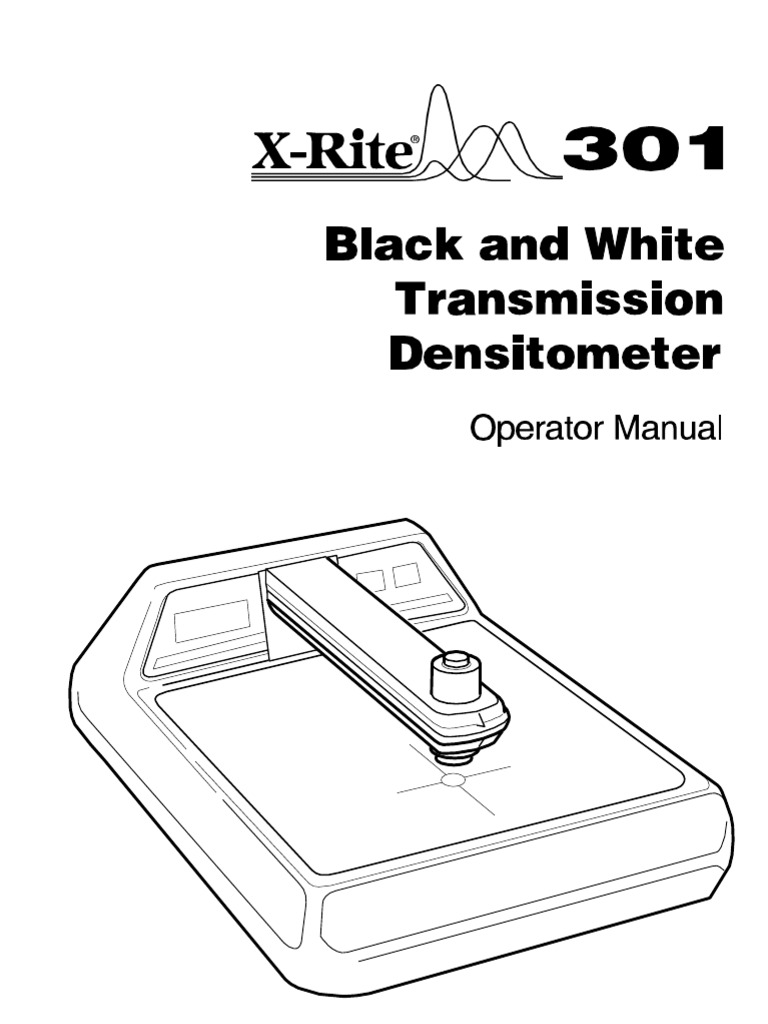 301-30 BW Densitometer Operation Manual | PDF | Calibration | Equipment