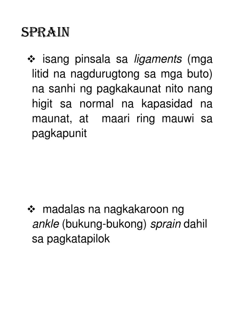 Sprain | PDF