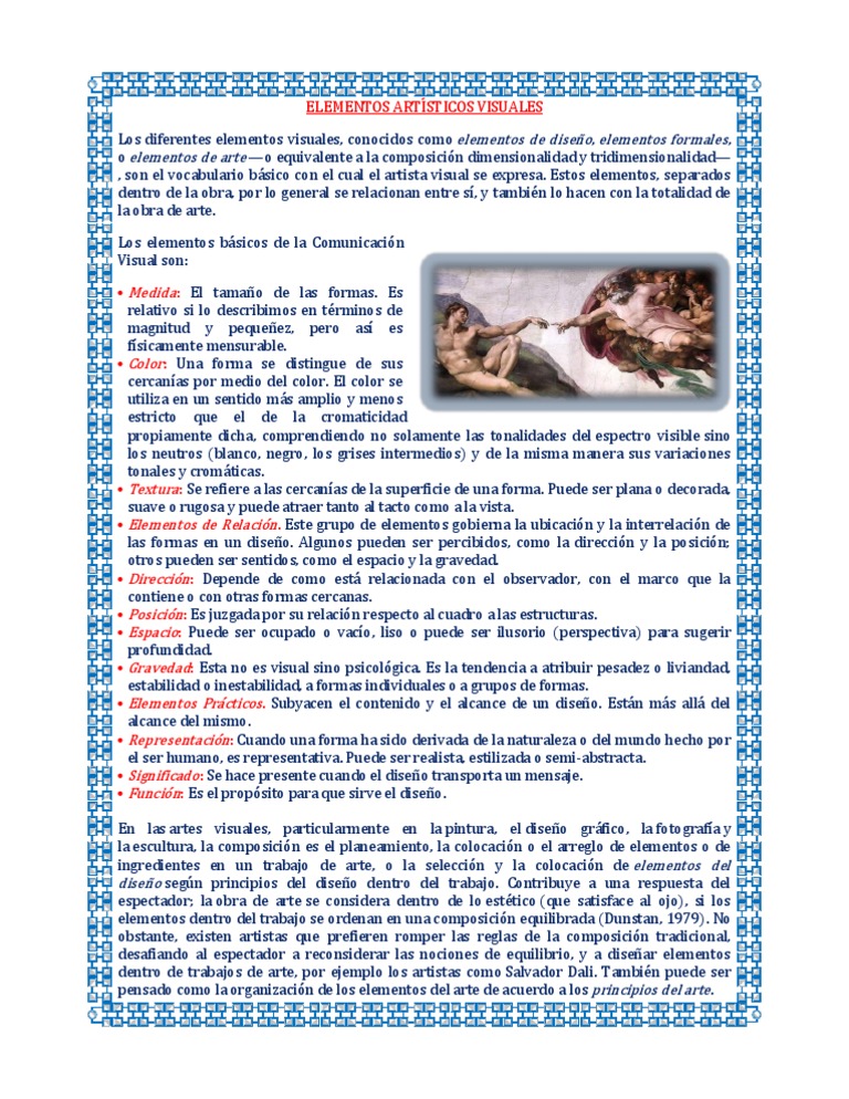 Elementos Artísticos Visuales | PDF | Composición (artes visuales ...