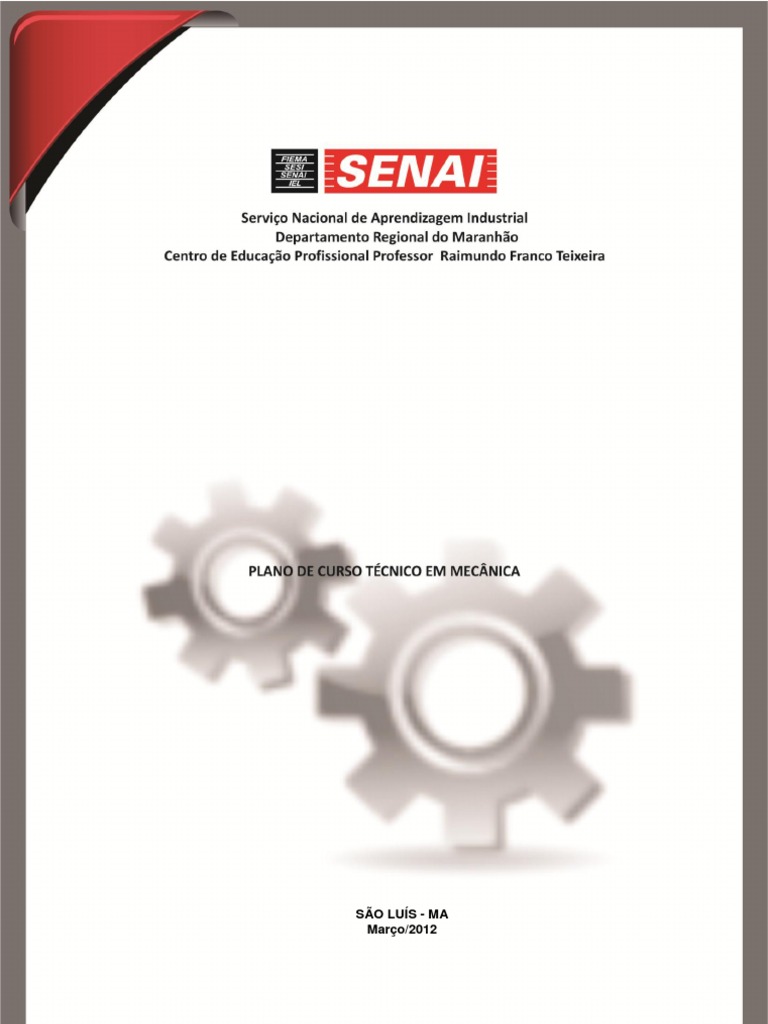 Curso Técnico Em Mecânica Capa Pdf Indústrias Engenharia Mecânica