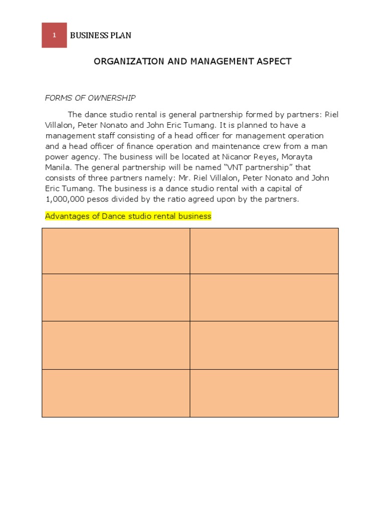 Organization and Management Aspect | PDF