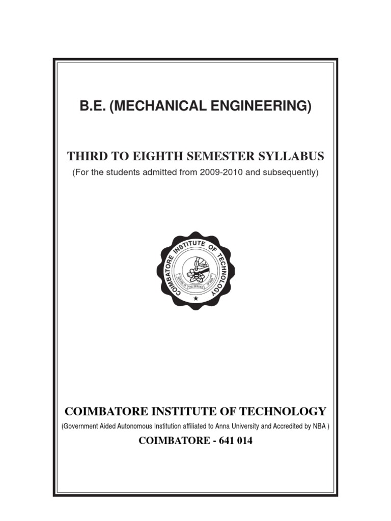 Anna University Mechanical Syllabus | PDF | Casting (Metalworking ...
