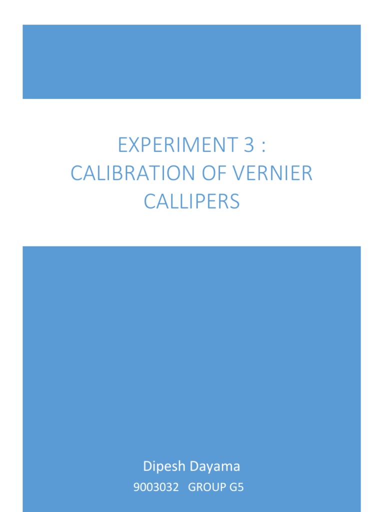 Vernier Caliper Calibration Techniques | PDF | Scientific Observation ...
