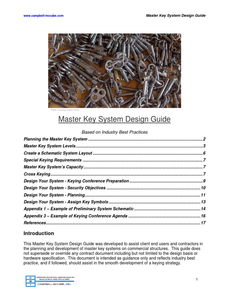CMLLC Master Key System Design Guide V11 | PDF | Specification ...