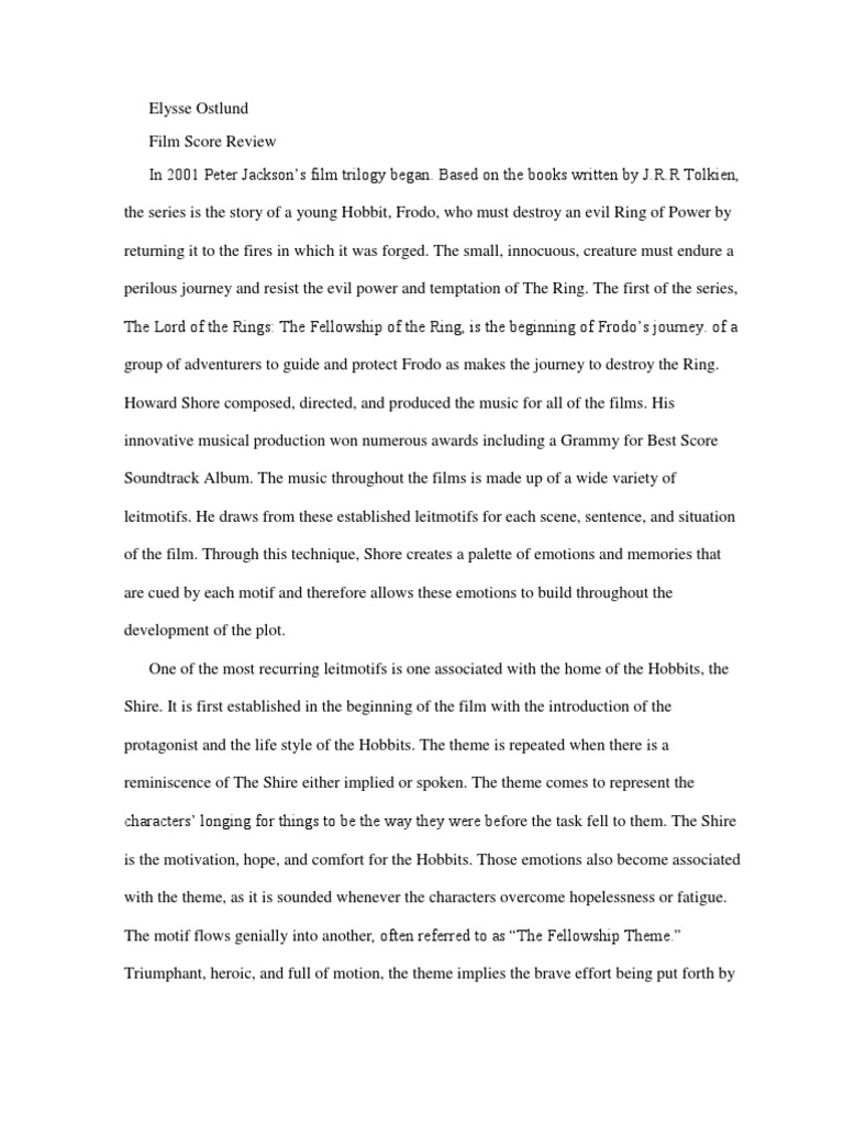 Howard Shore's Masterful Use of Leitmotifs in The Lord of the Rings ...